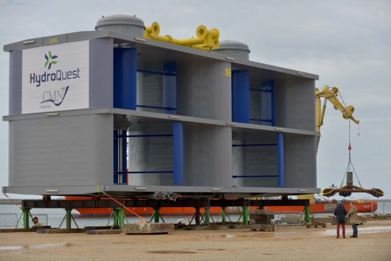 HydroQuest Ocean tourne dans le site d’essai EDF de Paimpol Bréhat ...