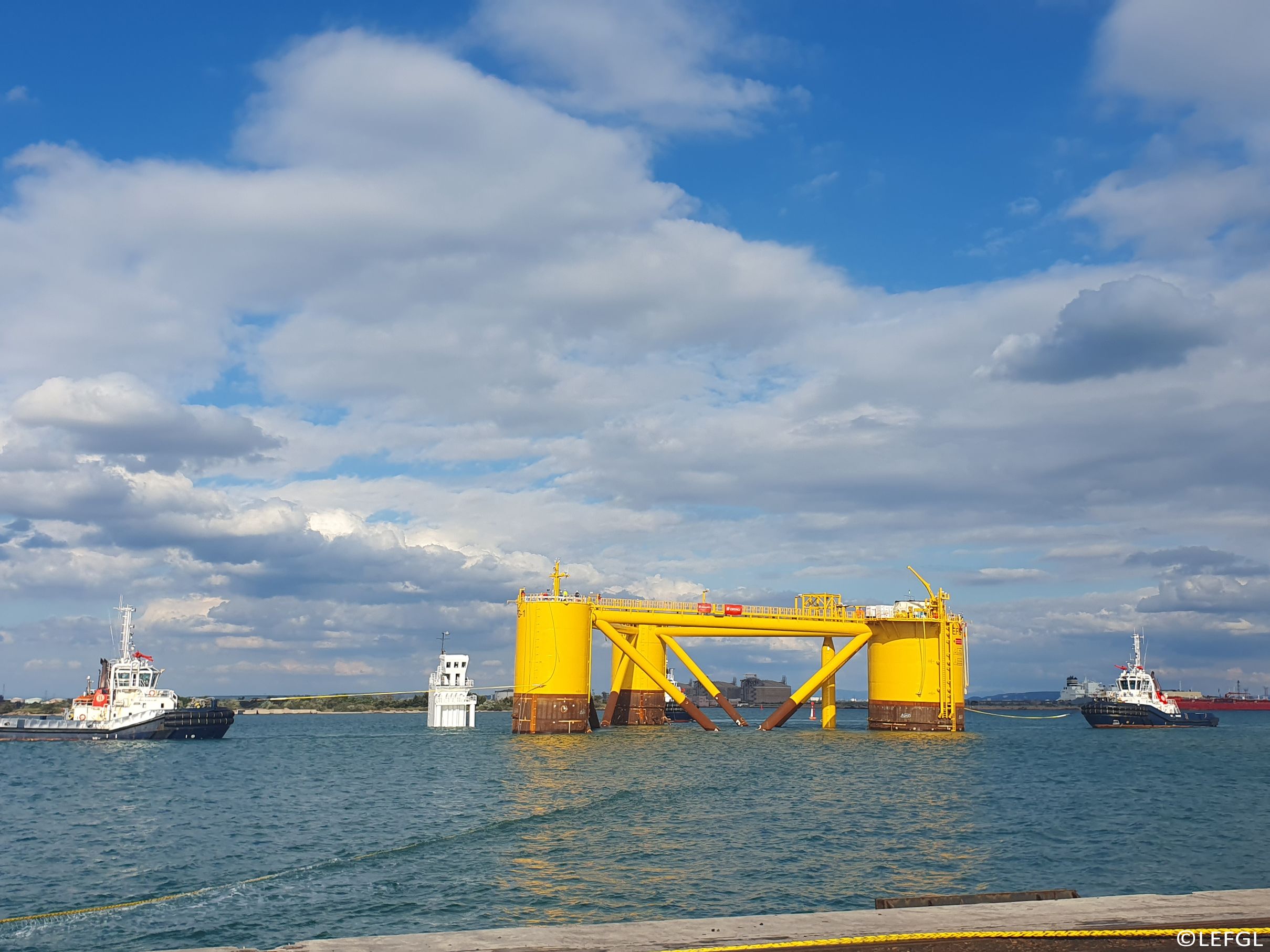 Projet éolien flottant EFGL : le 1er flotteur a été mis à l’eau ...